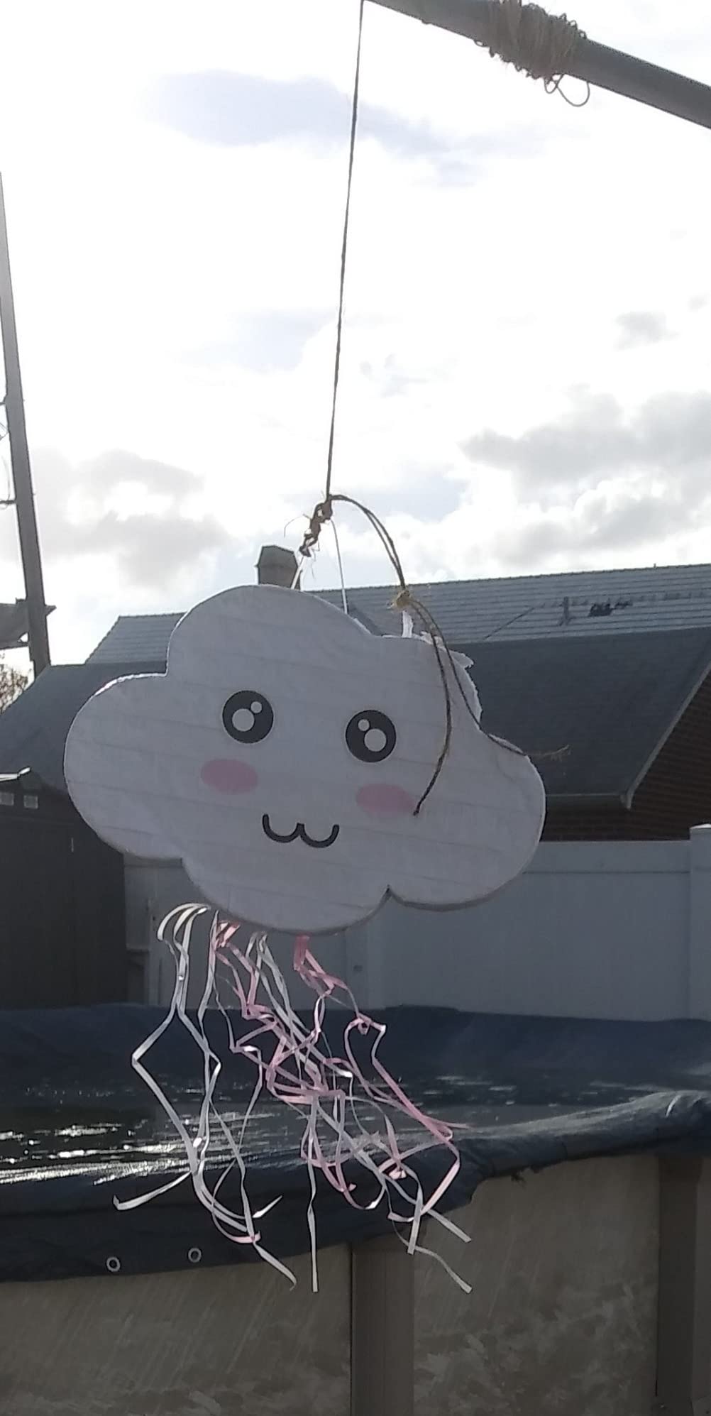 Amazon.com: Cloud Pinata with Blindfold, Bat and Confetti, Clouds and ...