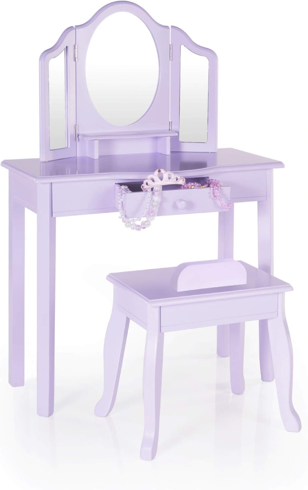 Amazon.com: Step2 Pretty & Posh Vanity with Stool | Kids Pretend Play ...
