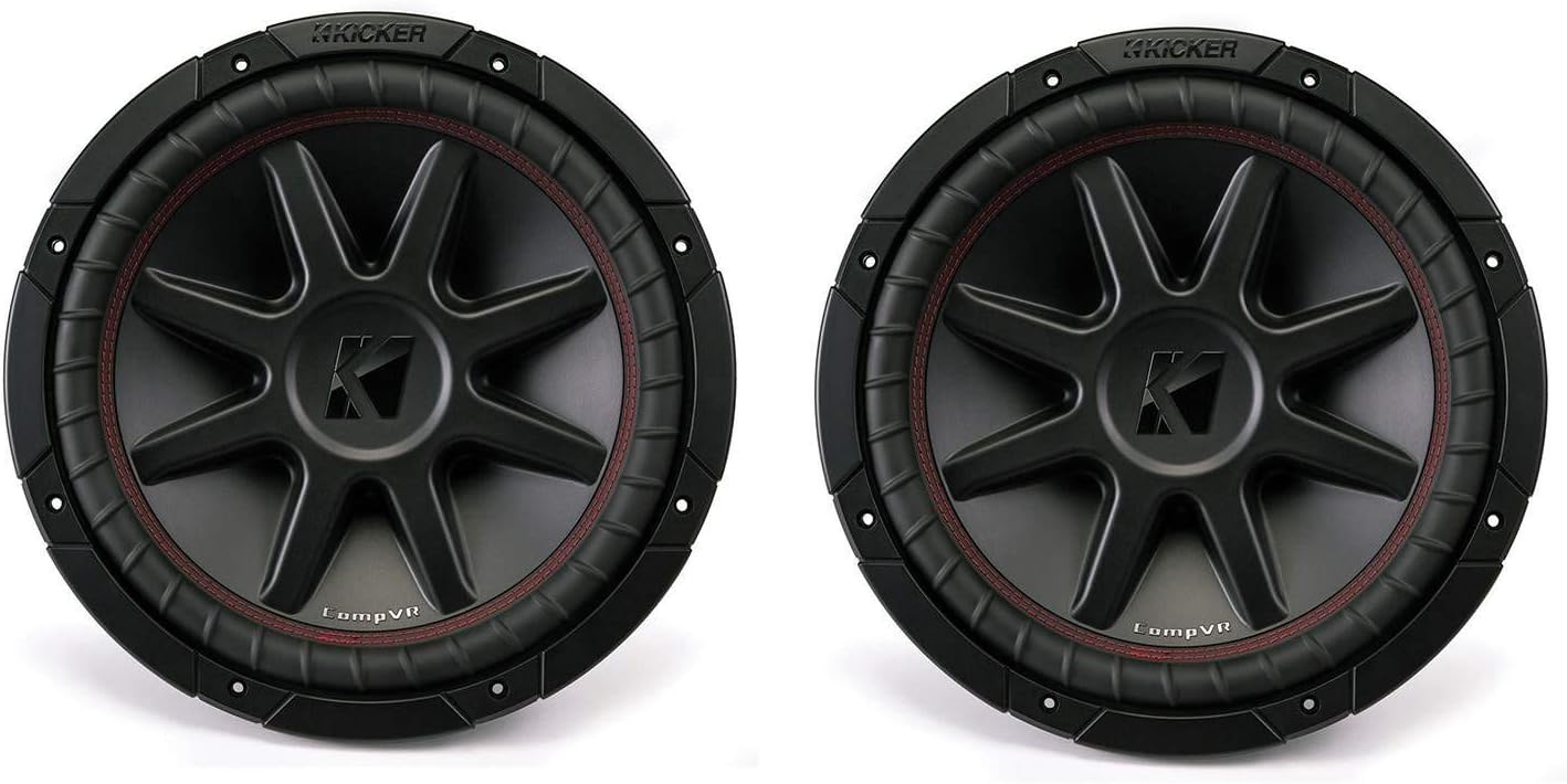 Amazon.com: Kicker 43CVR122 CompVR 12 Inch 1600 Watts 2 Ohm Dual Voice Coil Car Audio Subwoofers ...
