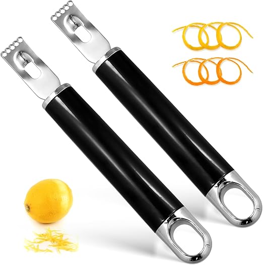 Amazon.com: 2pcs Stainless Steel Channel Knife, Lemon Zester Fruit ...