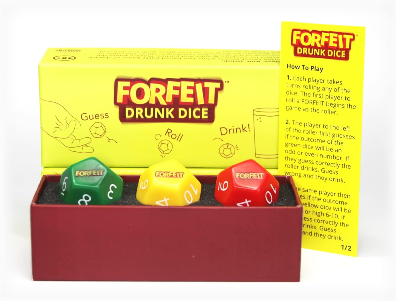Forfeit Drunk Dice - Retro Party Drinking Games Adults, Family Groups ...