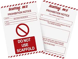 Scafftag STSIP ETS Interdiction d'échafaudage MK2 Lot de 10 inserts en ...