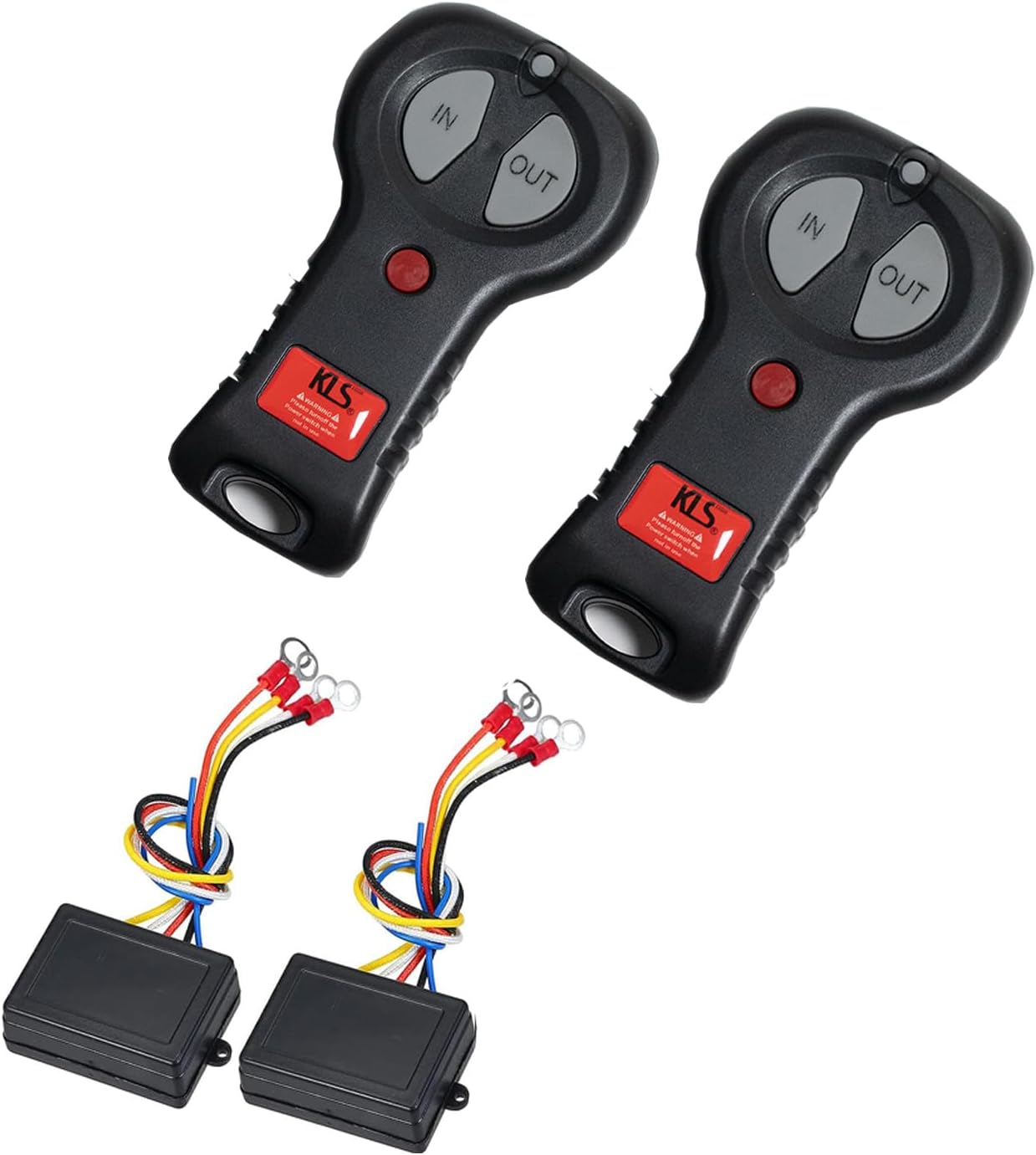 QWORK 12V - Recovery Wireless Winch, 2 Remote Control Kit, Remote ...