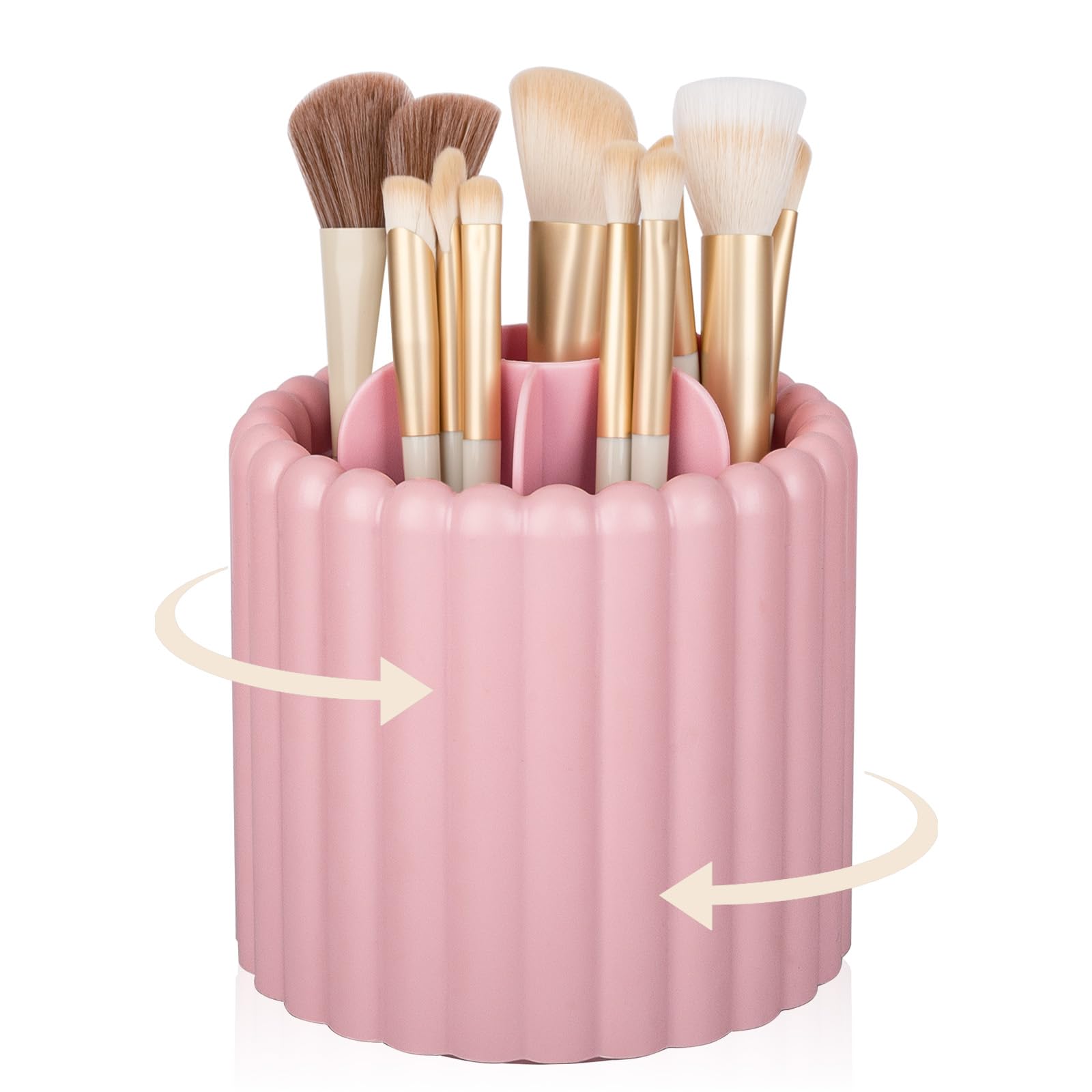 Amazon.com: Anyoifax 360 Rotating Makeup Brush Holder 7 Slots Make Up ...