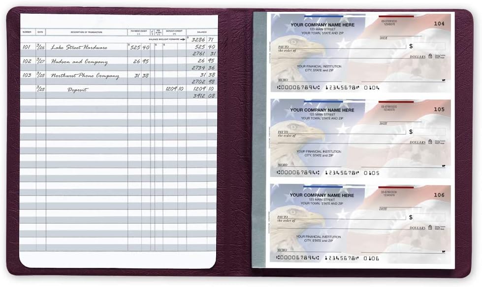 Amazon.com : CheckSimple Secretary Deskbook Check Register 30 Entries ...