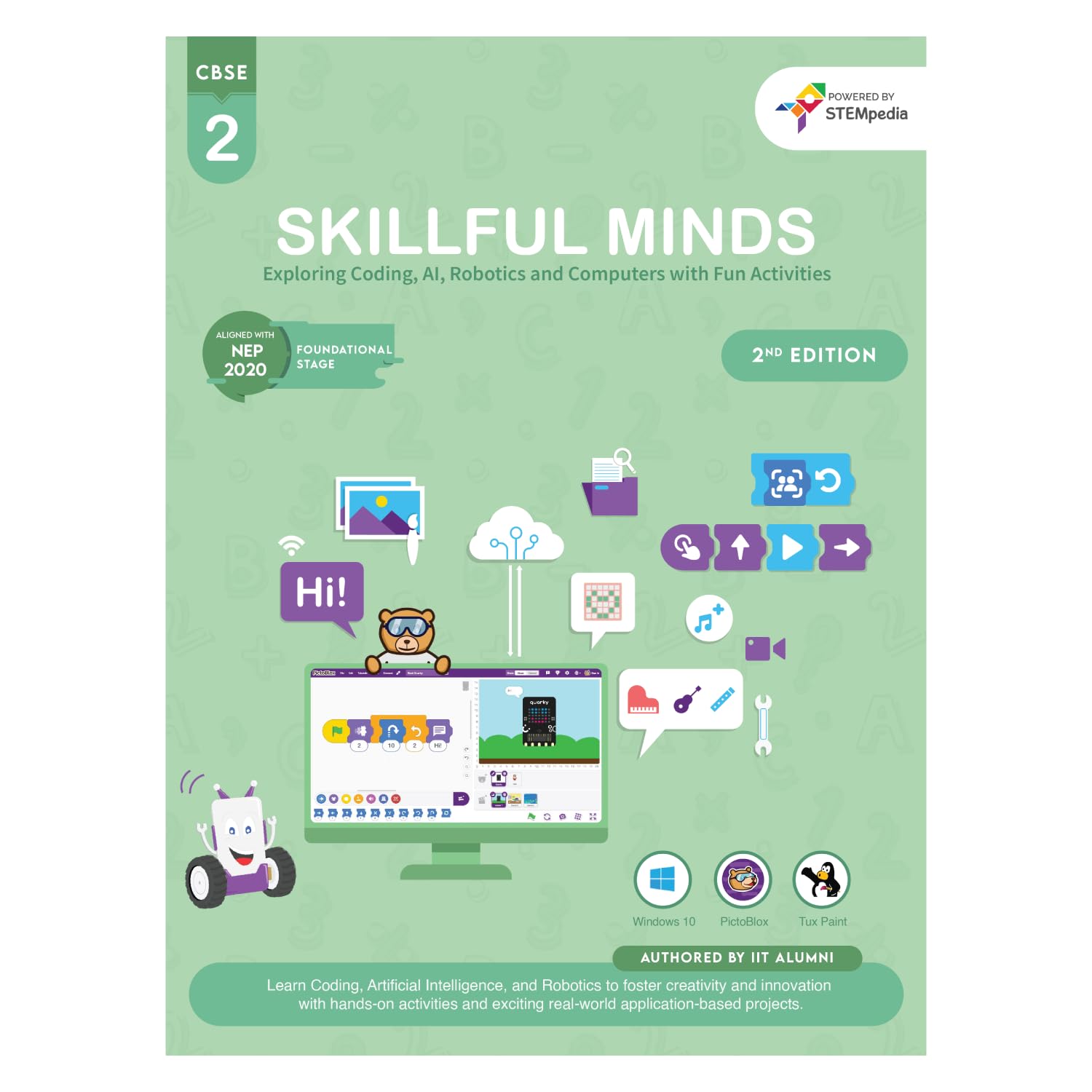 SKILLFUL MINDS CBSE AI, Coding, Robotics Class 2 Computer Book with ICT ...