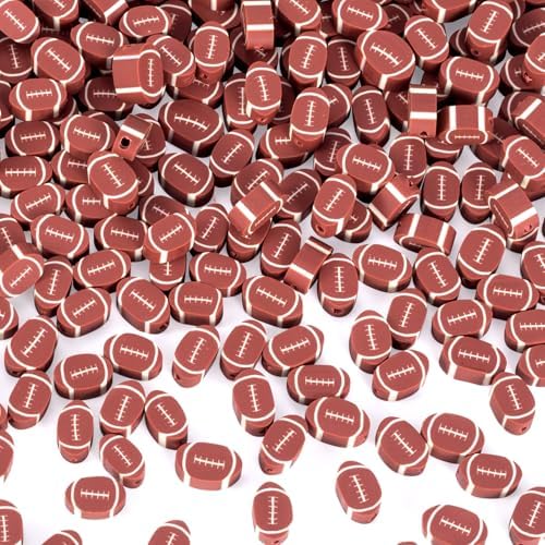 Amazon.com: OIIKI 100pcs Baseball Polymer Clay Beads, Sports Beads for ...