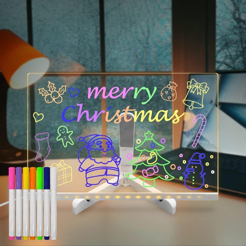 Amazon.com : Fanrui 15.75x11.81” Light up Memo,LED Message Board with 7 ...