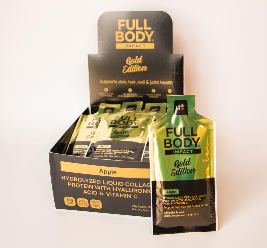 Amazon.com: FULL BODY IMPACT Liquid Collagen Protein w/Hyaluronic Acid ...