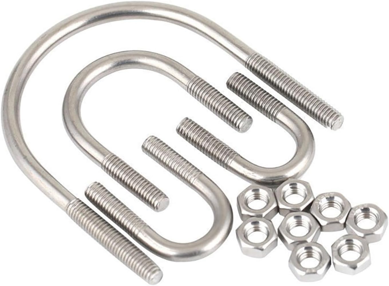 M6 M8 304 Stainless Steel U-type Bolt U-shaped Buckle With Nuts Pipe Clamp Fixing Buckle ...