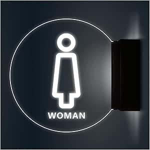 Amazon.com: Illuminated Restroom Signs, Bathroom Door Lighted Sign,Men ...