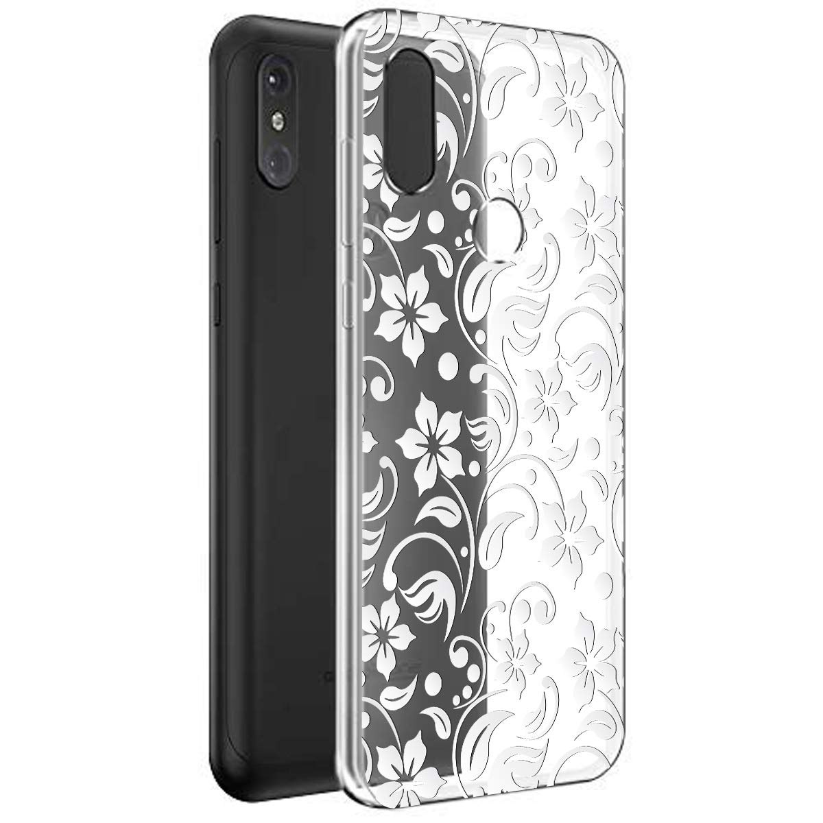Fashionury ''White Floral'' Moto One Power Cover/Printed Back case ...