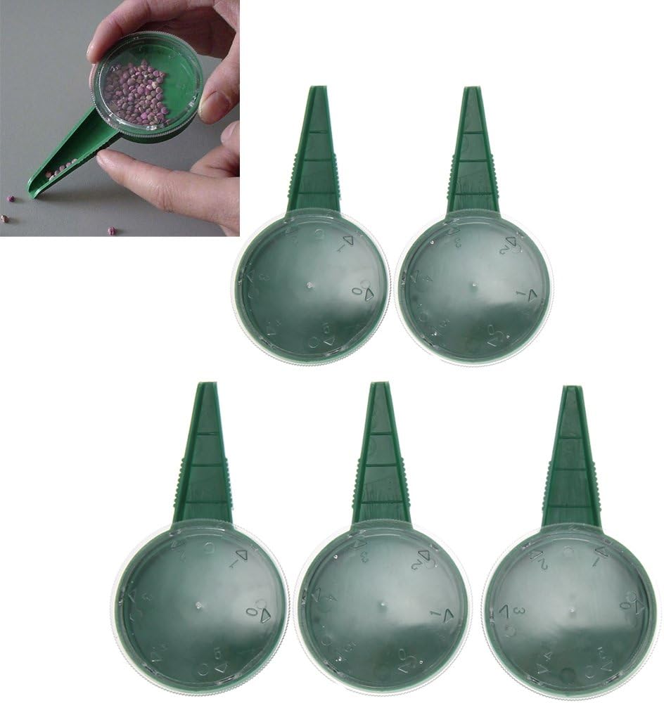 Amazon.com : 5 Pcs Dial Seed Seeder Sower,Adjustable Hand Held Flower ...