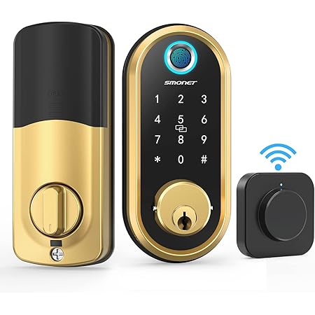 Smart Lock SMONET Bluetooth Keyless Entry Keypad Smart Deadbolt ...