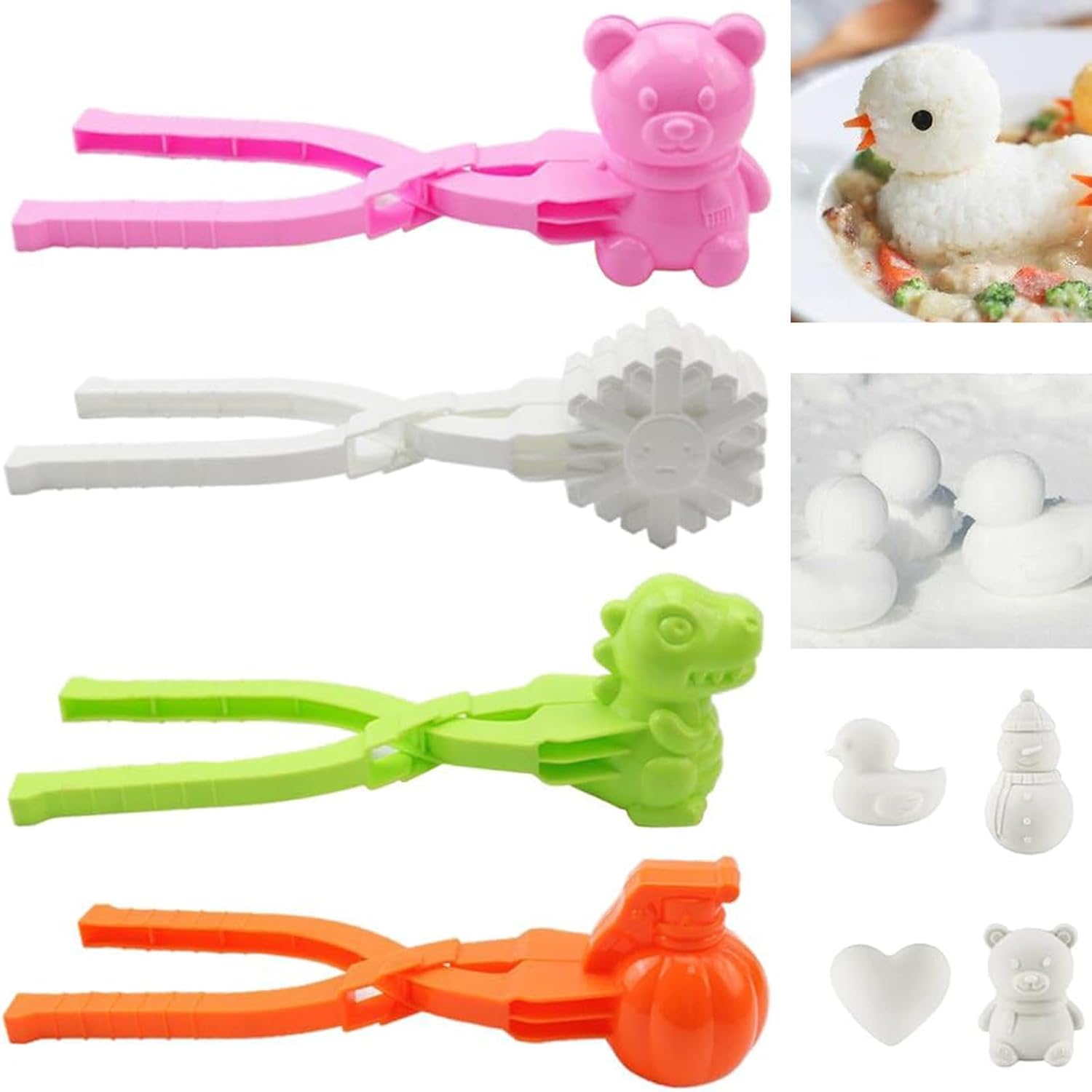 Amazon.com | 4pcs Animal Shapes Sushi Mold, Duck Rice Mold, Sushi Duck ...