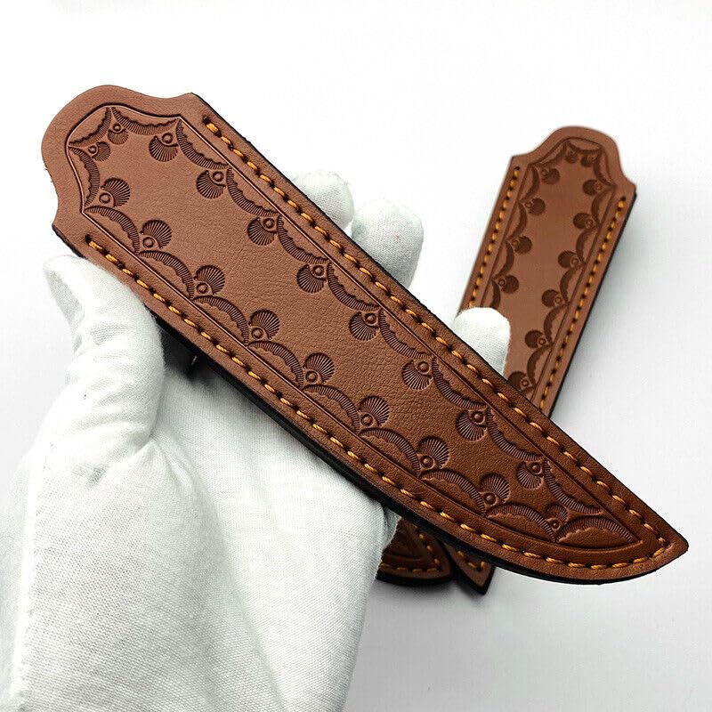 Amazon.com: Leather Sheath Fixed Blade Straight Knife Leather Sheath ...