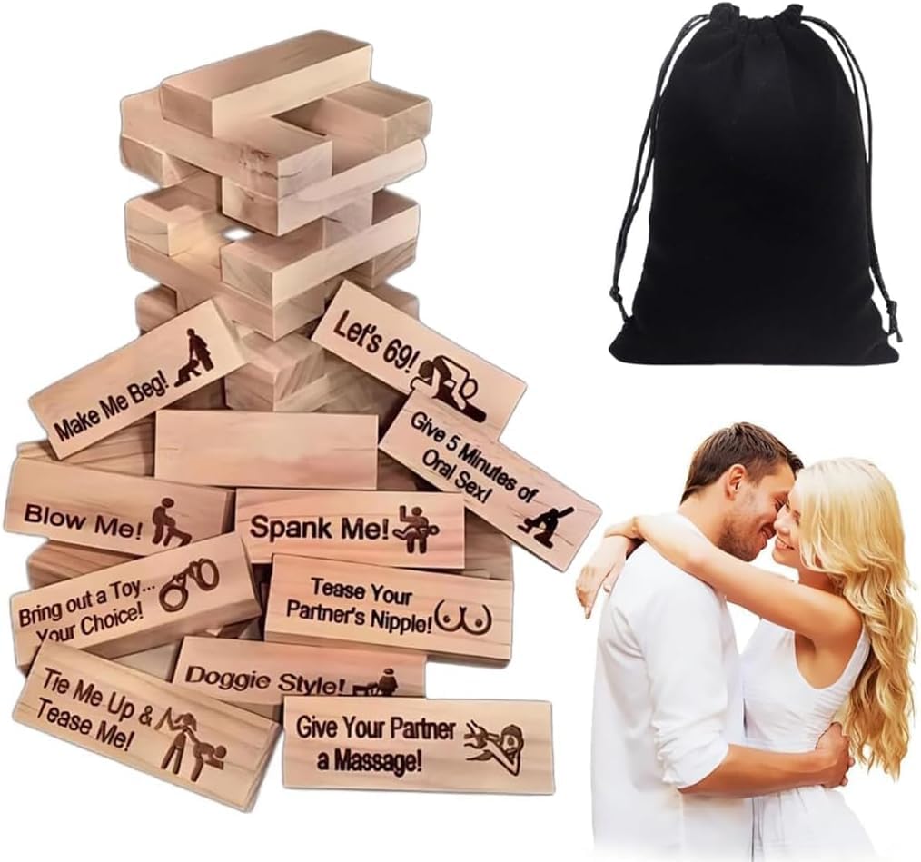 Buy Lust Tower - Game for Adults,48Pcs Super Naughty Block Tower Game ...