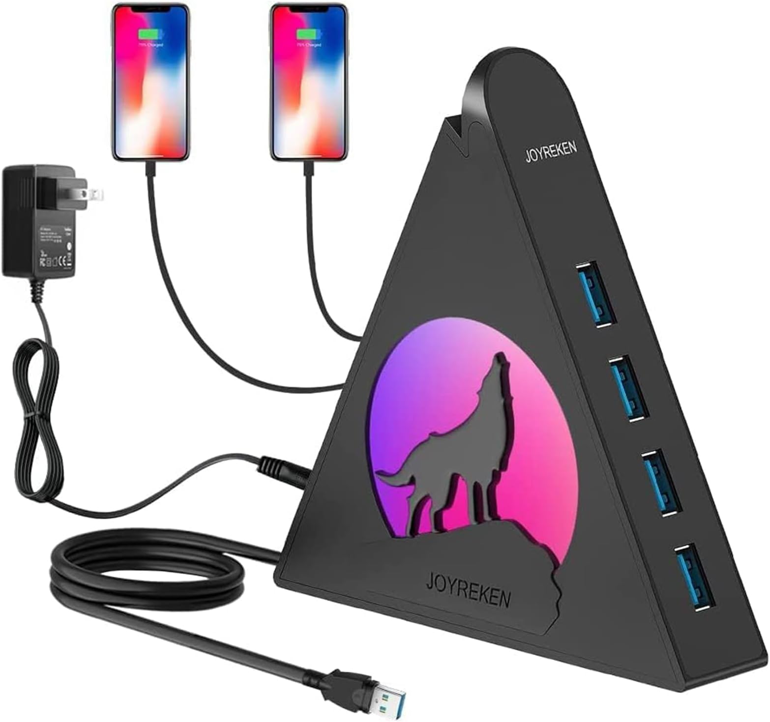 Amazon.com: Amazon Basics 7 Port USB 2.0 Hub Tower with 5V/4A Power ...