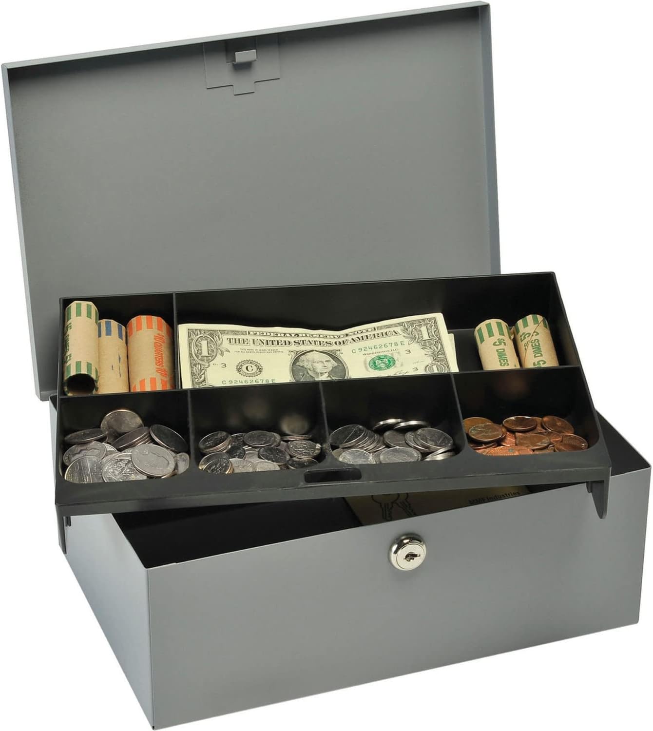 Amazon.com: MMF221618201 - MMF Heavy-gauge Steel Cash Box with Security ...