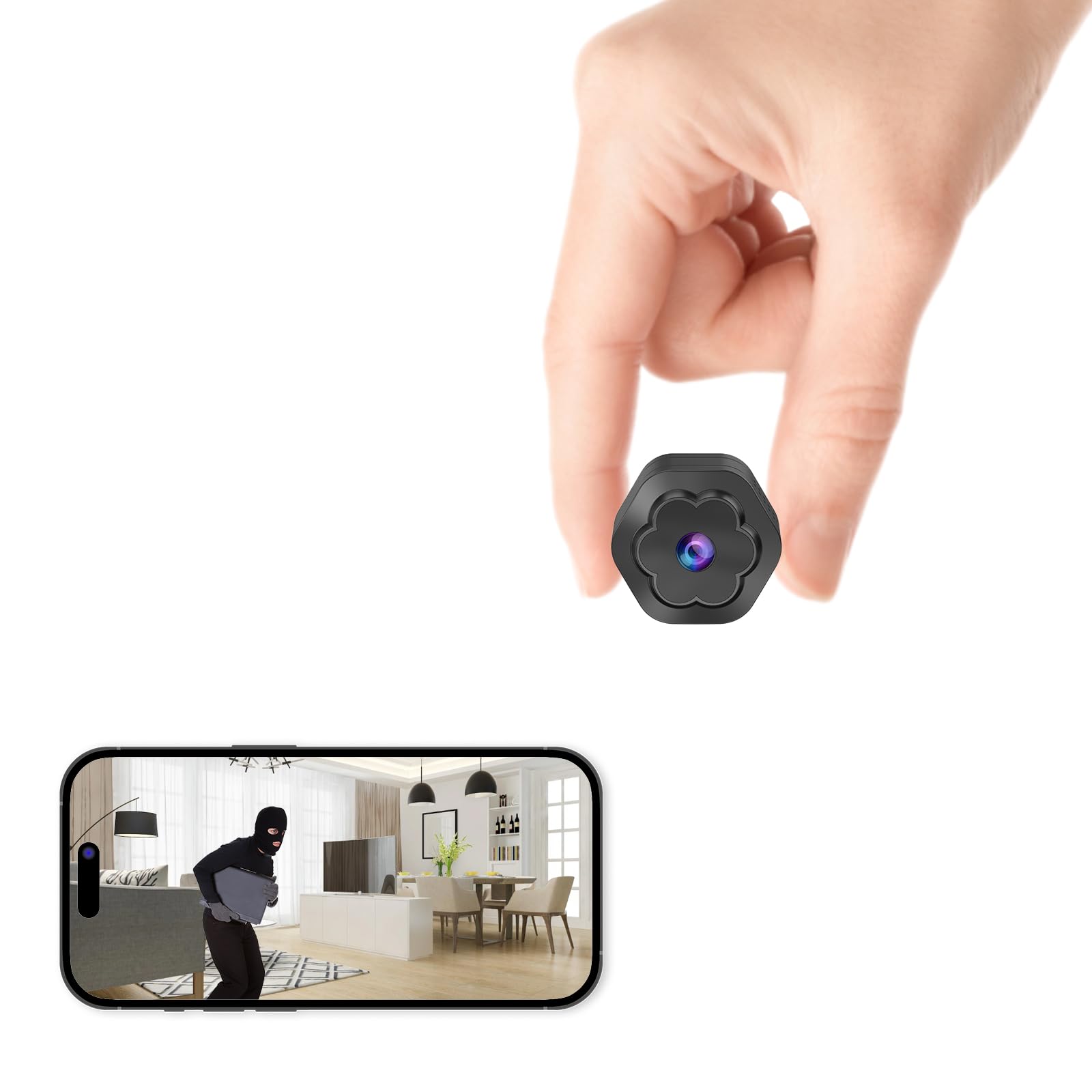 Amazon.com : WiFi Hidden Camera Mini Wireless Portable Nanny Cam for ...