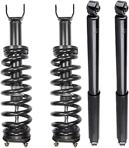 Amazon.com: ECCPP Complete Struts Spring Assembly Front and Rear Struts Shock Coil Spring Fit ...