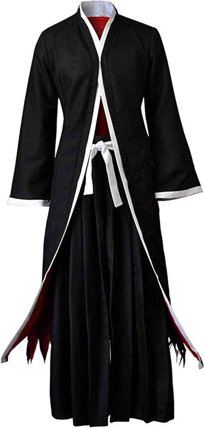 Amazon.com: ZYHCOS Cosplay Costume Kurosaki Ichigo Black Robe Kendo ...