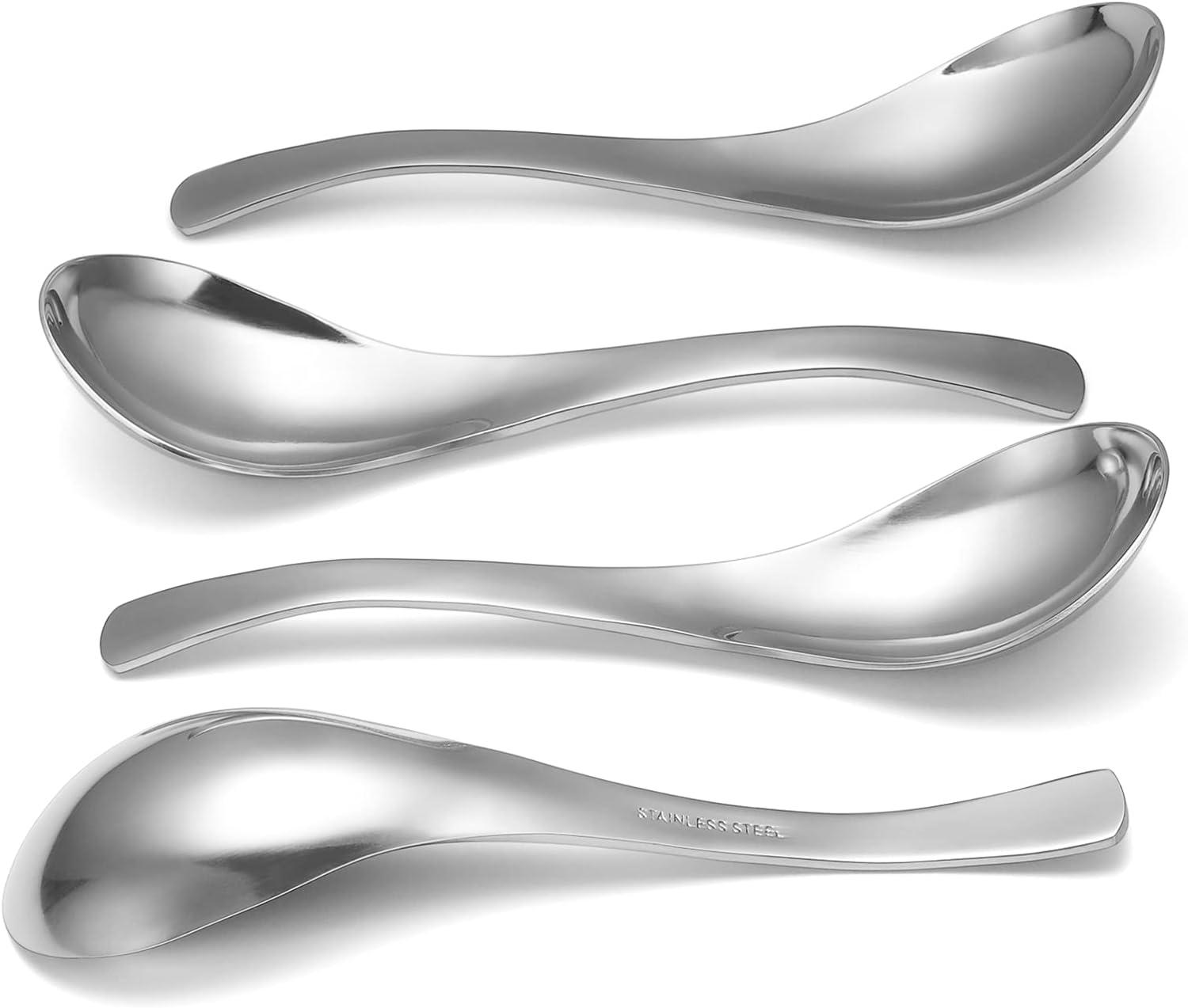 Amazon.com: HIWARE Thick Heavy-weight Soup Spoons, High Grade Stainless ...