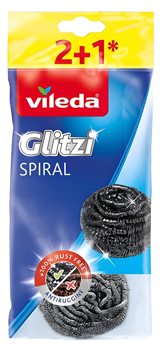 Amazon.com: Vileda INOX Spirale 2+1 Sponges, Multicoloured, Pack of 3 ...