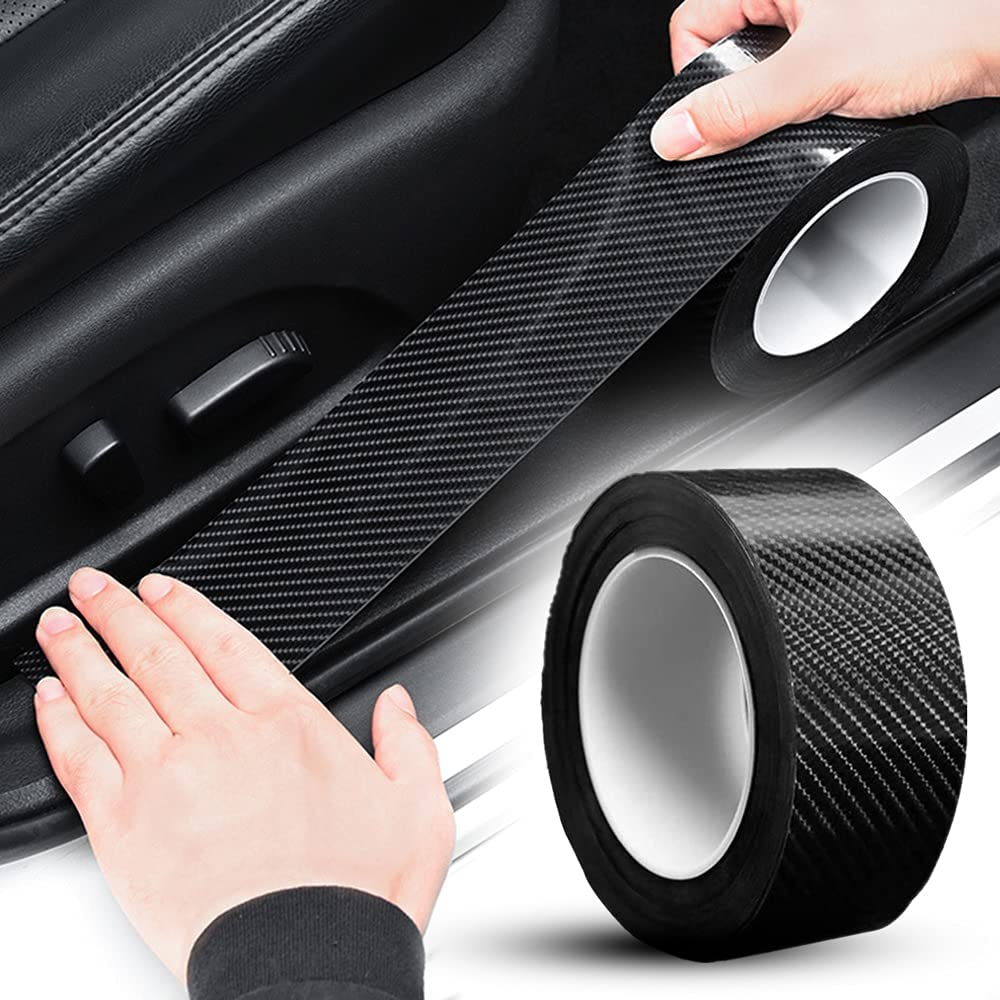 Car Door Sill Protector Bumper, Car Door Protector 3D Carbon Fiber Car ...