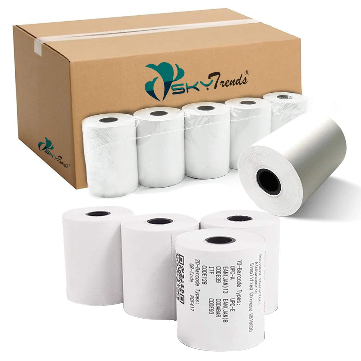 SKY TRENDS 58MMx25Mtr (2-Inch) Thermal Paper roll (Set of 25 Rolls ...