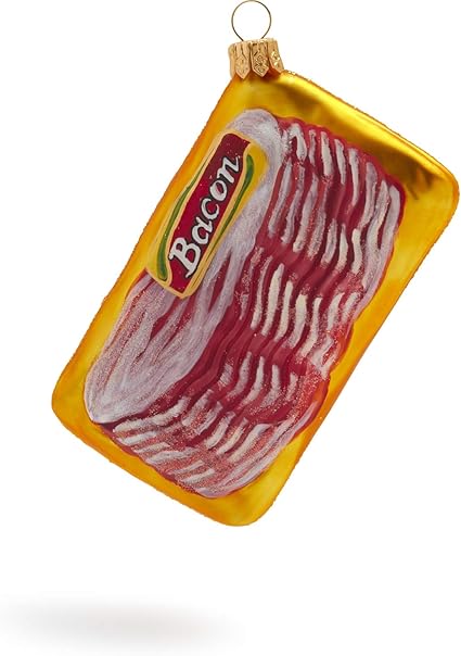 Amazon.com: Sur La Table Packaged Bacon Glass Ornament : Home & Kitchen