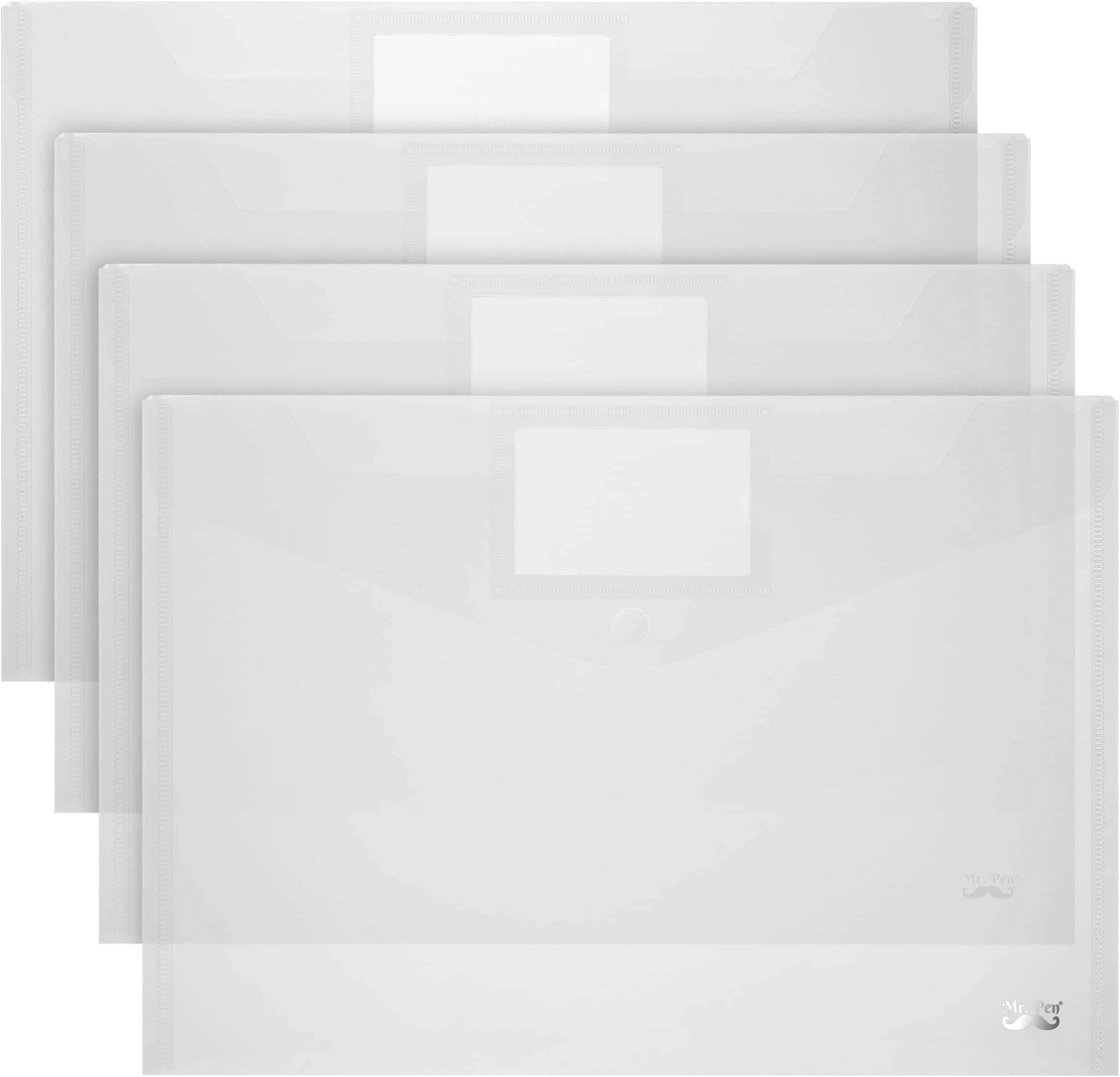 Amazon.com : Mr. Pen- Clear Plastic Envelopes, 4 Pack, A4, Letter Size ...
