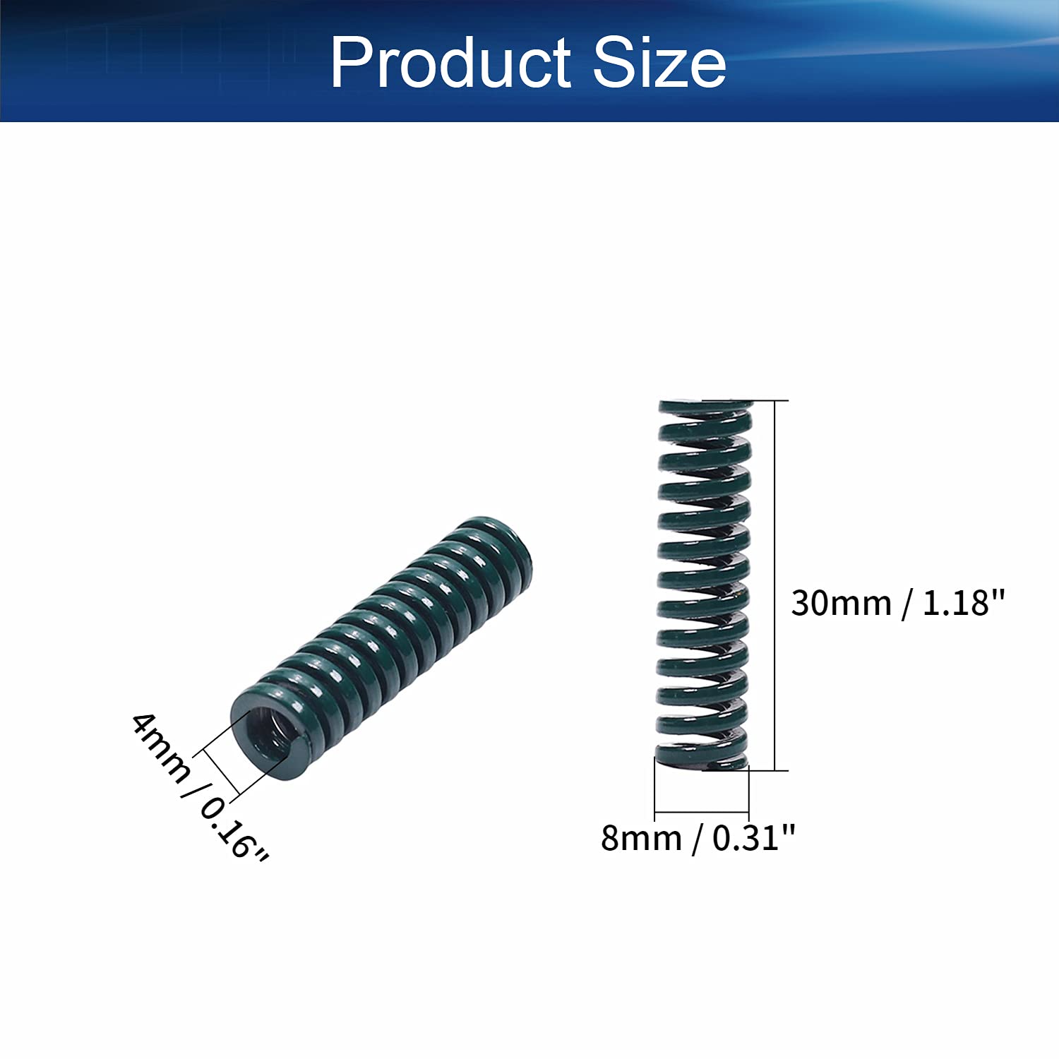 Snapklik.com : 8mm OD 4mm ID 30mm Long Spring Steel Spiral Stamping ...