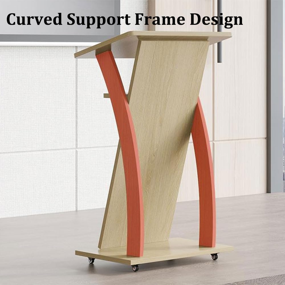 Lectern Podium - Flip Top Lectern With Foldable Shelf For Church ...