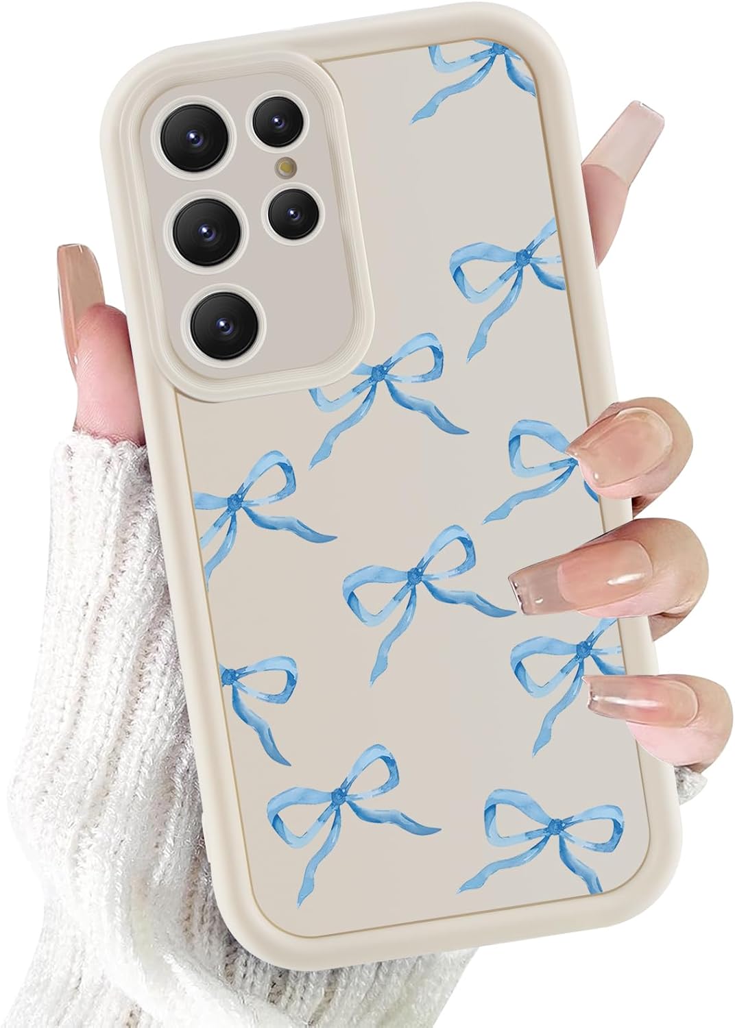 Amazon.com: lioscre Cute Bow Case for Samsung Galaxy S22 Ultra 5G 6.8 ...