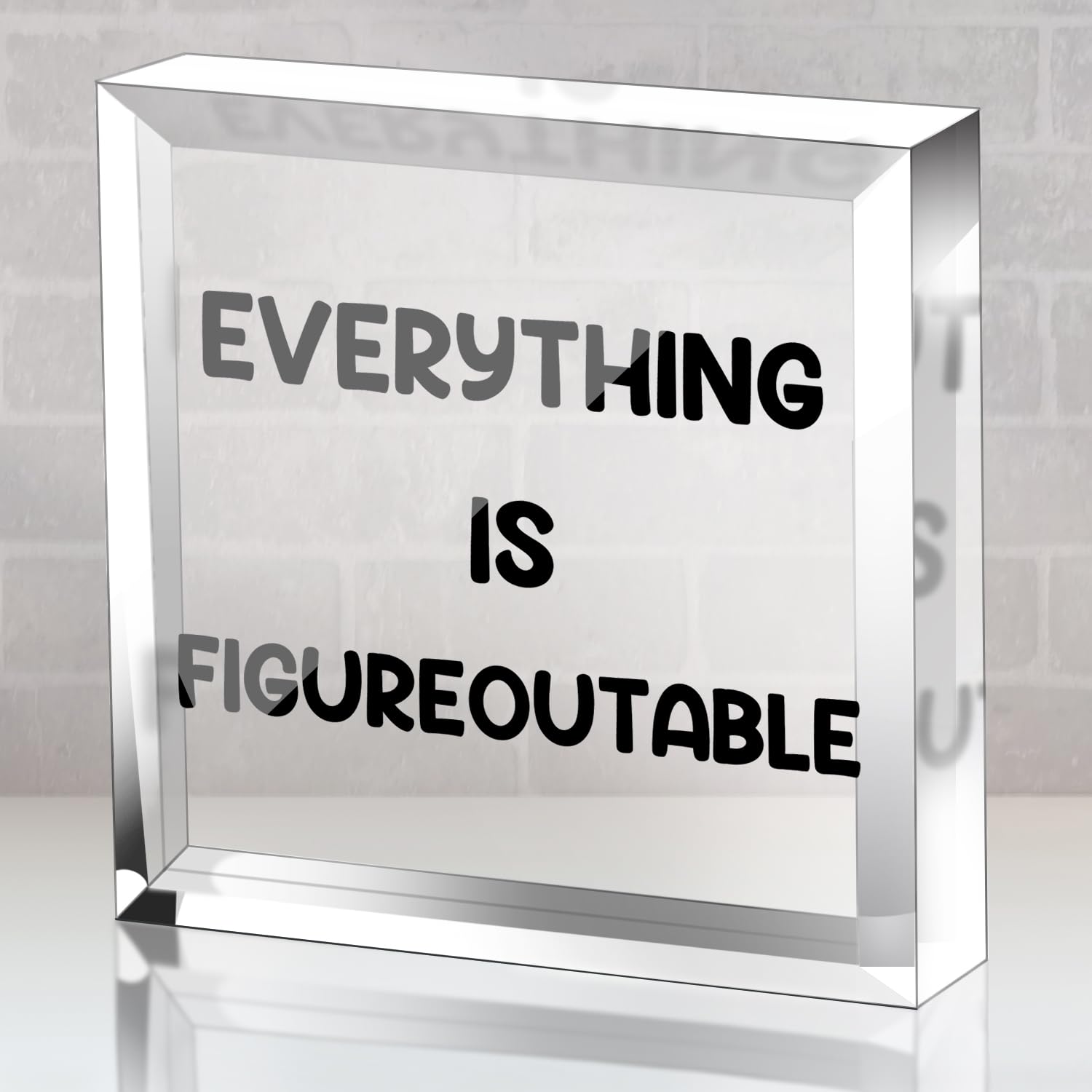 Amazon.com: Everything is Figureoutable Sign - Inspirational Quotes ...