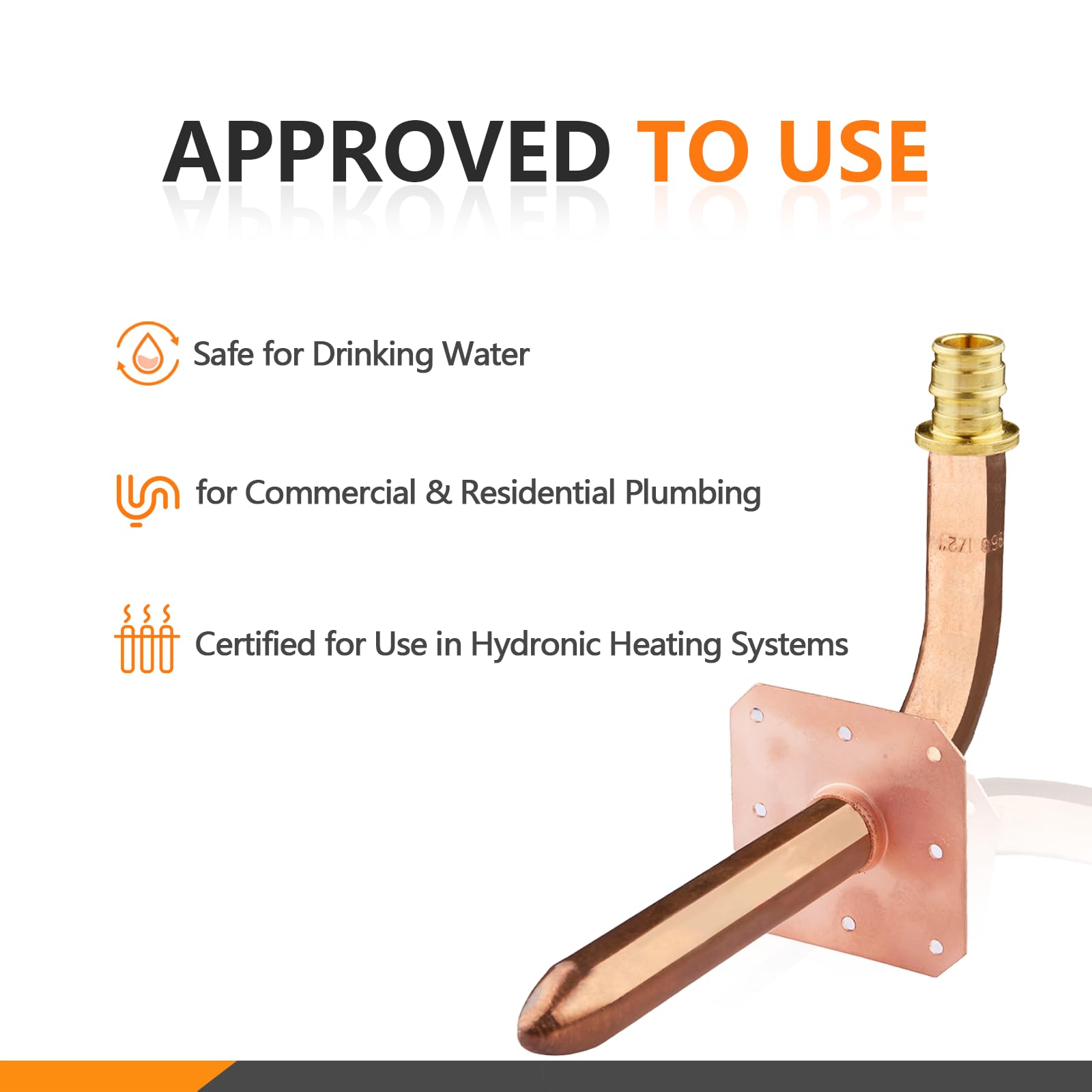 Snapklik.com : HeSun 10-Pack 1/2 Inch Pex-A Expansion Copper Stub Out ...