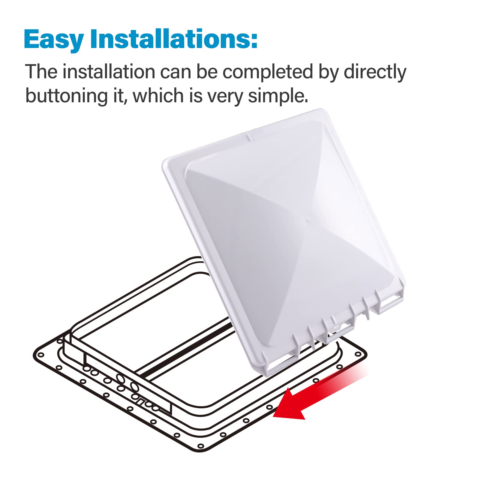 Snapklik.com : HOMEE Rv Roof Vent Cover Replacement 13 X13 Inch ...