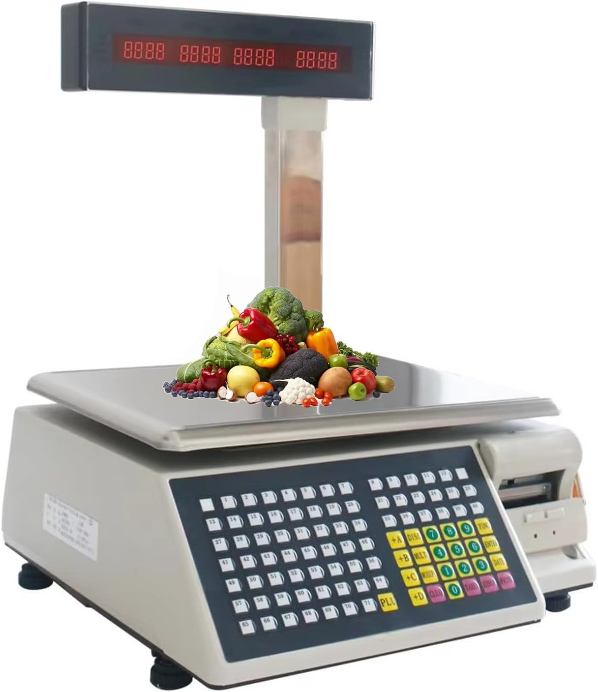 Amazon.com: Commercial Digital Weighing Scale with Thermal Label ...