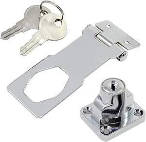 dingchi Door Lock Latch Cabinet Locks with Keys Hasp Lock，3-Inch Clasp ...