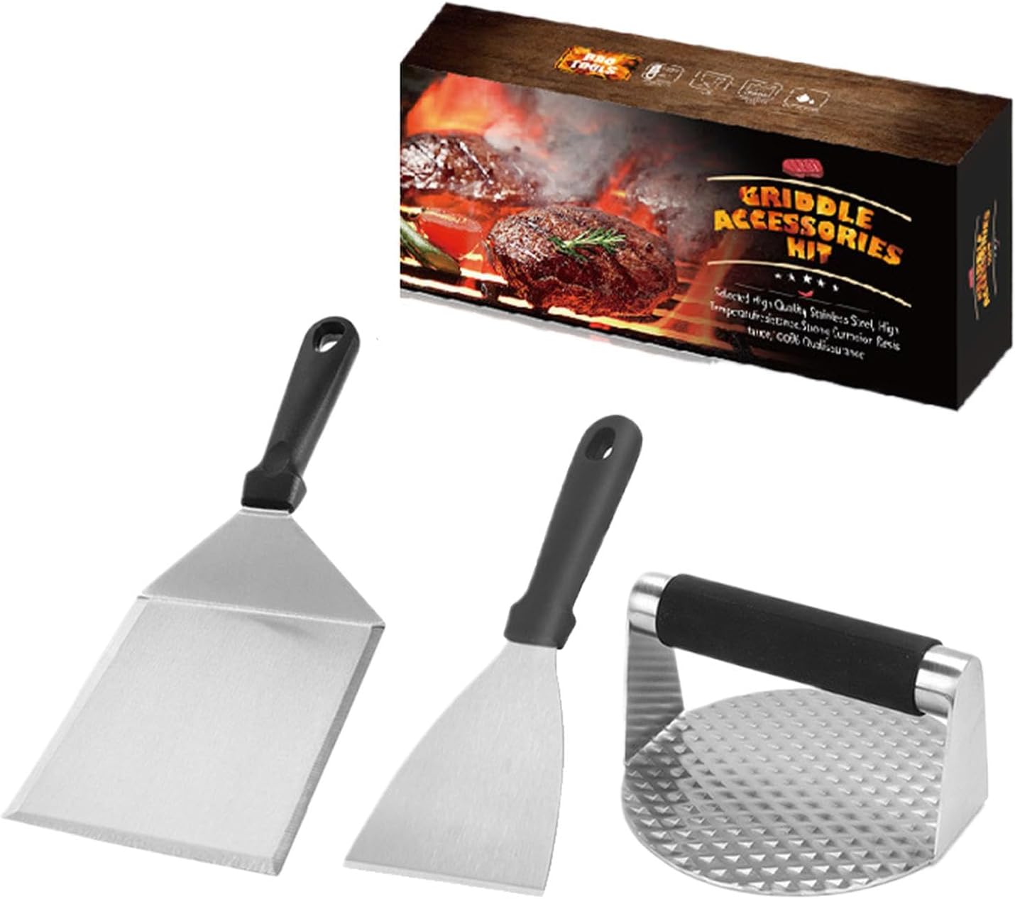 Amazon.com: Smashed Burger BBQ Kit-780g Lightweight Burger Smasher Tool| Easy to Use Stick ...