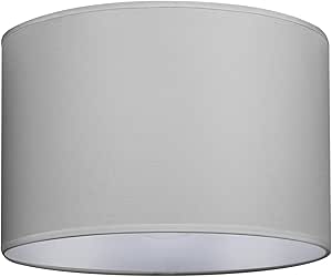 GIGGI Fabric Lamp Shades, 12" Grey Light Shade Ceiling – Modern ...