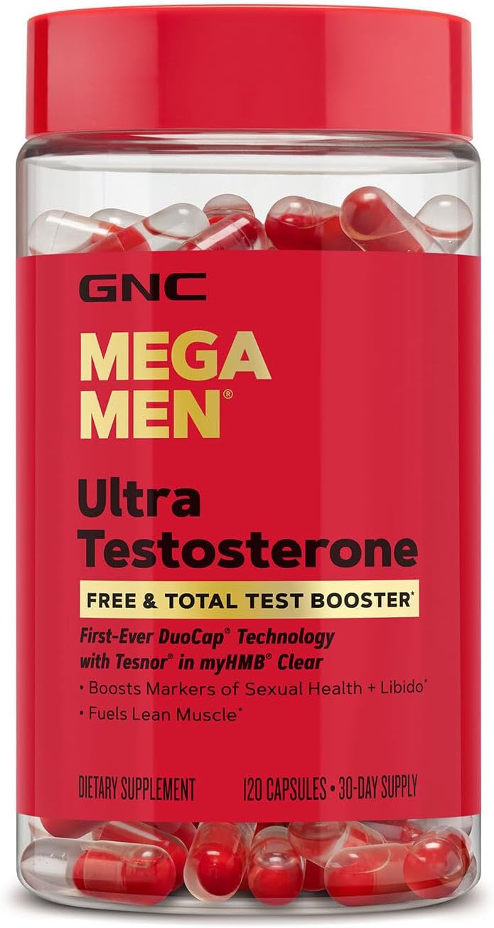 Amazon.com: GNC Mega Men Ultra Testosterone, Free & Total Test Booster ...