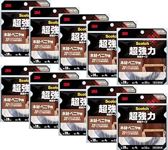 Amazon.co.jp: 3M スコッチ 超強力両面テープ 木材・ベニヤ用 SMZ-19R 小袋10巻入り: 産業・研究開発用品