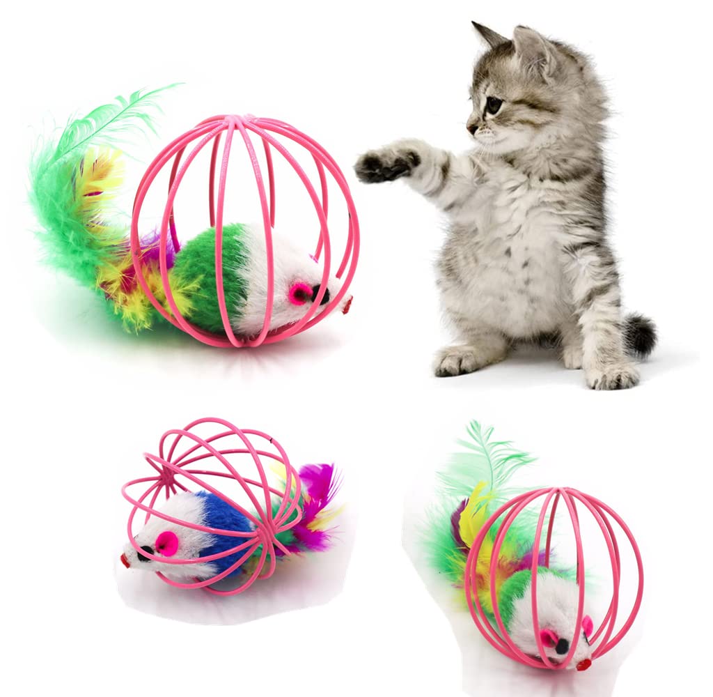 Sichumaria 2 Pcs Mouse Ball Toys - Cute and Fun Interactive Caged Rats ...