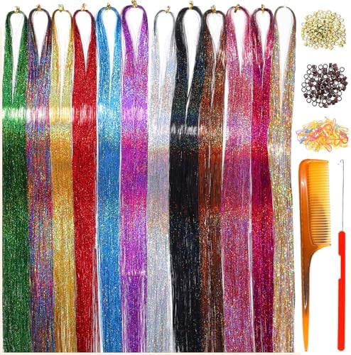 Amazon.com : HandWig Hair Tinsel Tools Kit,Fairy Hair Strands for Women ...