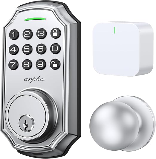 Amazon.com: Keyless Entry Door Lock with 2 Door Knobs, ARPHA Smart Lock ...