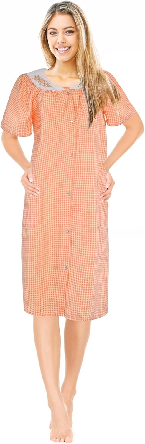 JEFFRICO House Dresses for Women with Pockets - Lightweight Breathable ...