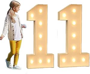 Amazon.com: 11-19 Kits Marquee Light Up Numbers LED Light Up Sign Warm ...