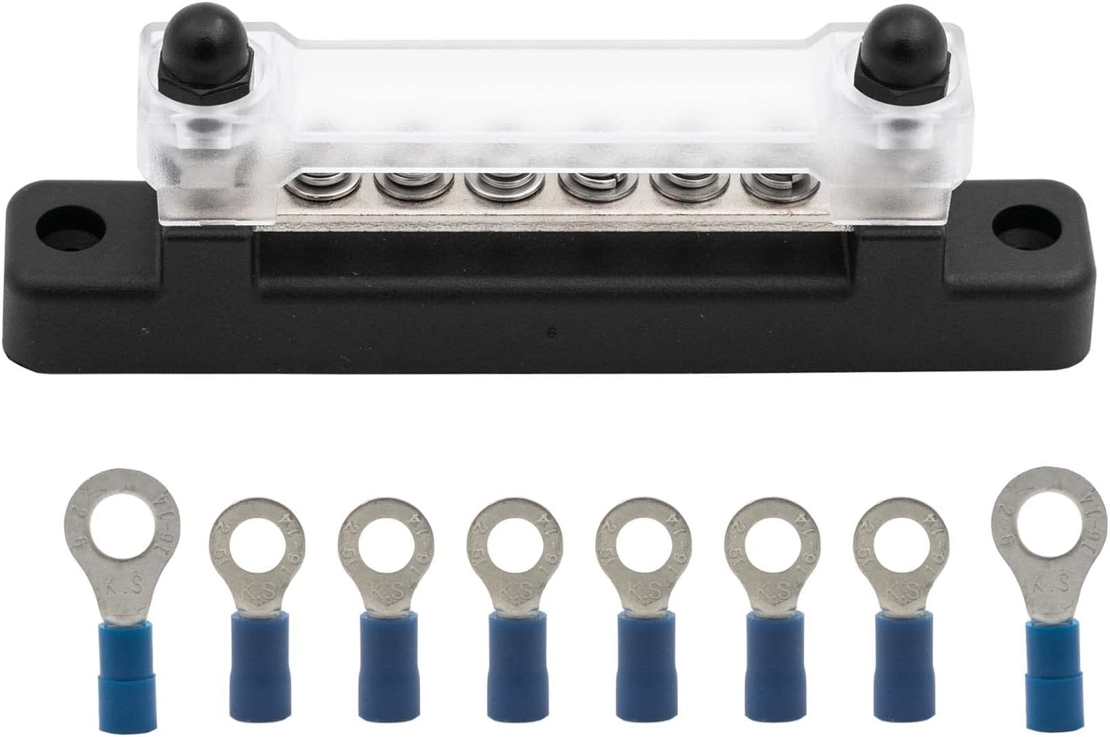 Amazon.com: 6 Terminal Bus Bar Kit - 150A Bus Bar Block with Cover ...